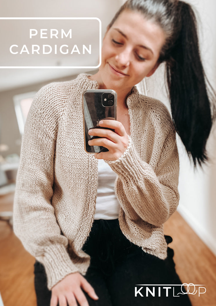 Perm Cardigan Strickanleitung | Knitloop – KNITLOOP