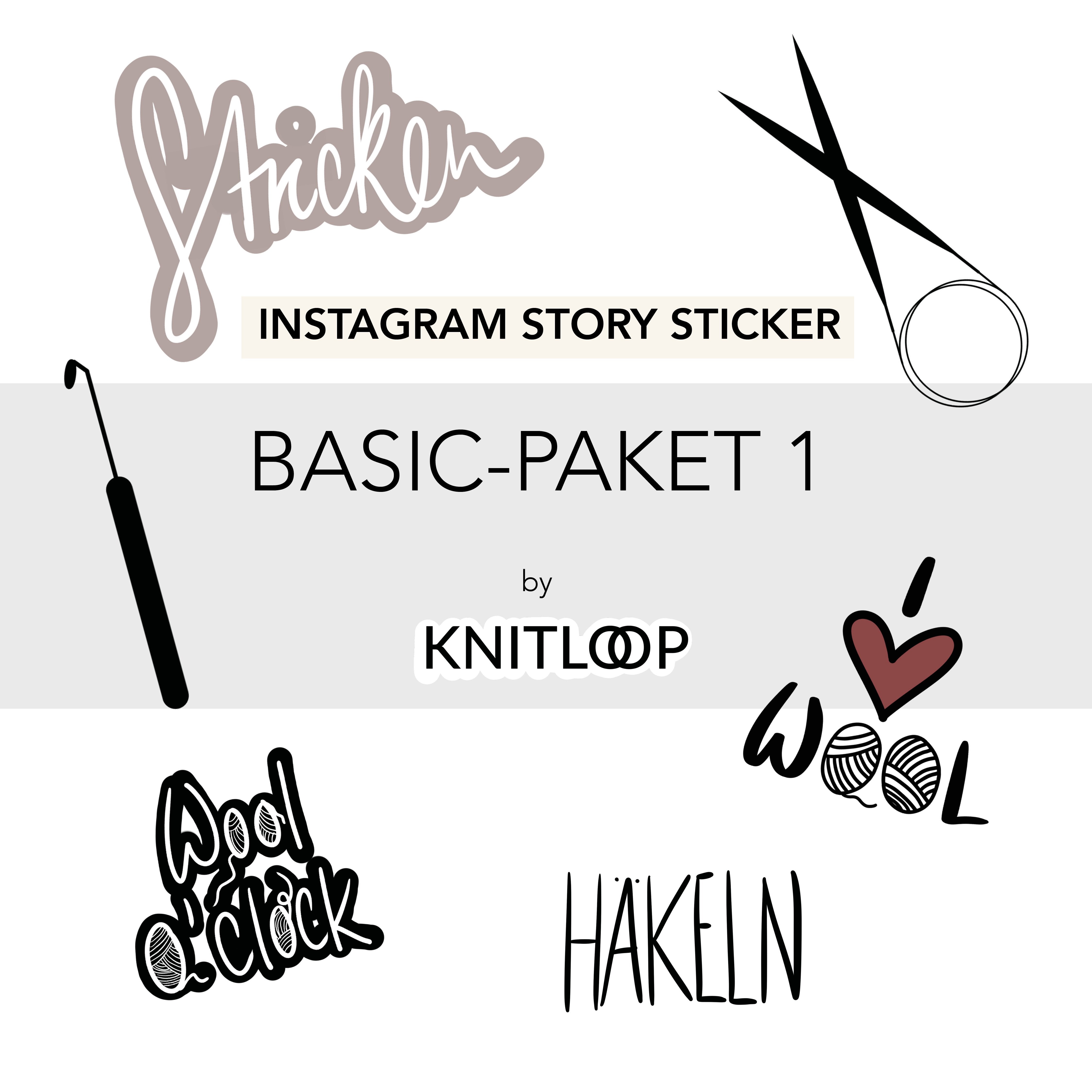 Insta-Story-Sticker 'Basic-Paket 1‘ – KNITLOOP